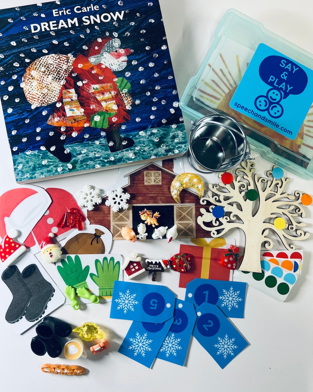 Say and Play Eric Carle DREAM SNOW Story Kit Book Gift for Kids Speech ...