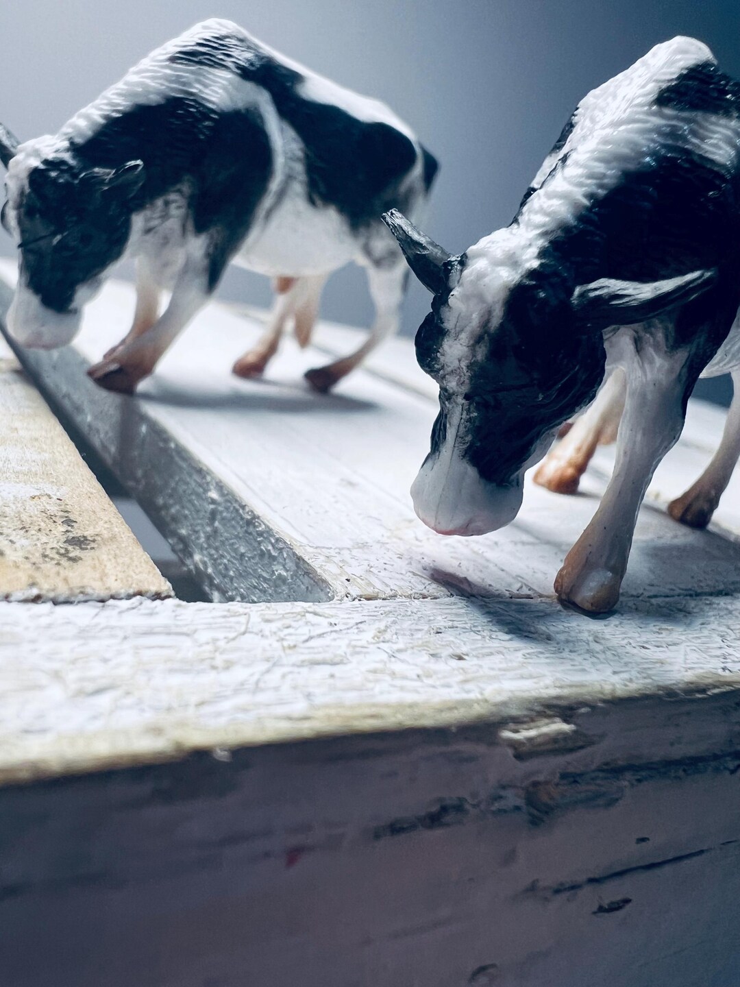 Miniature Cow Grazing Figure 3D Mini Objects Speech Therapy Dollhouse ...