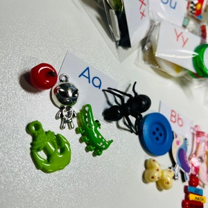 Alphabet Objects 5 per Letter Alphabet Trinkets Beginning Sound Mini ...