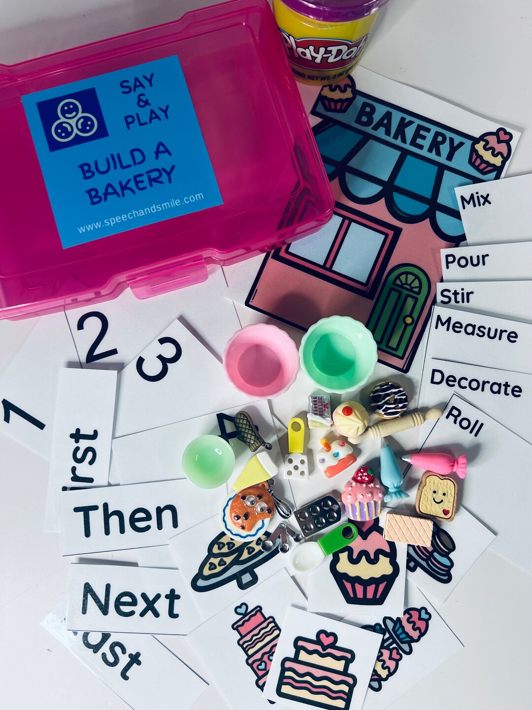 Language Task Box Speech Therapy Bakery Mini Objects Build a Bakery ...