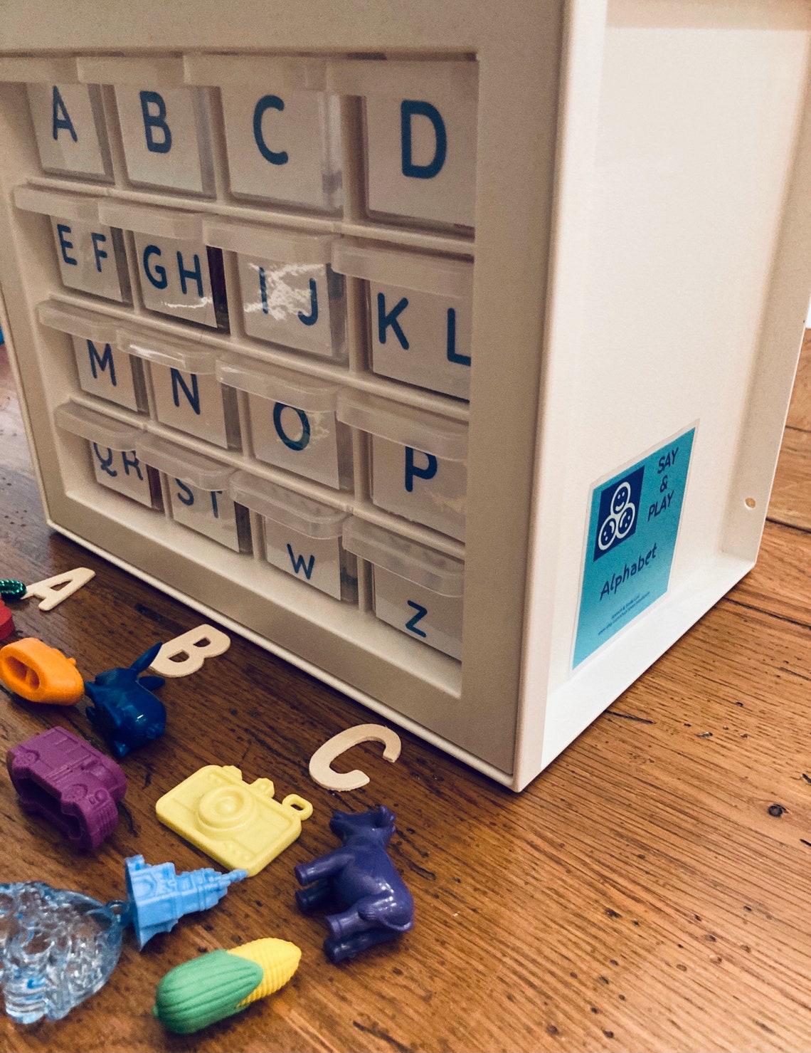 Alphabet Set Objects and Storage-montessori Objects-alphabet | Etsy