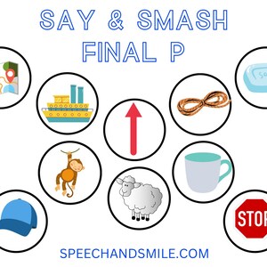P Sound Smash Mat for Play Dough-printable Speech Therapy Materials ...