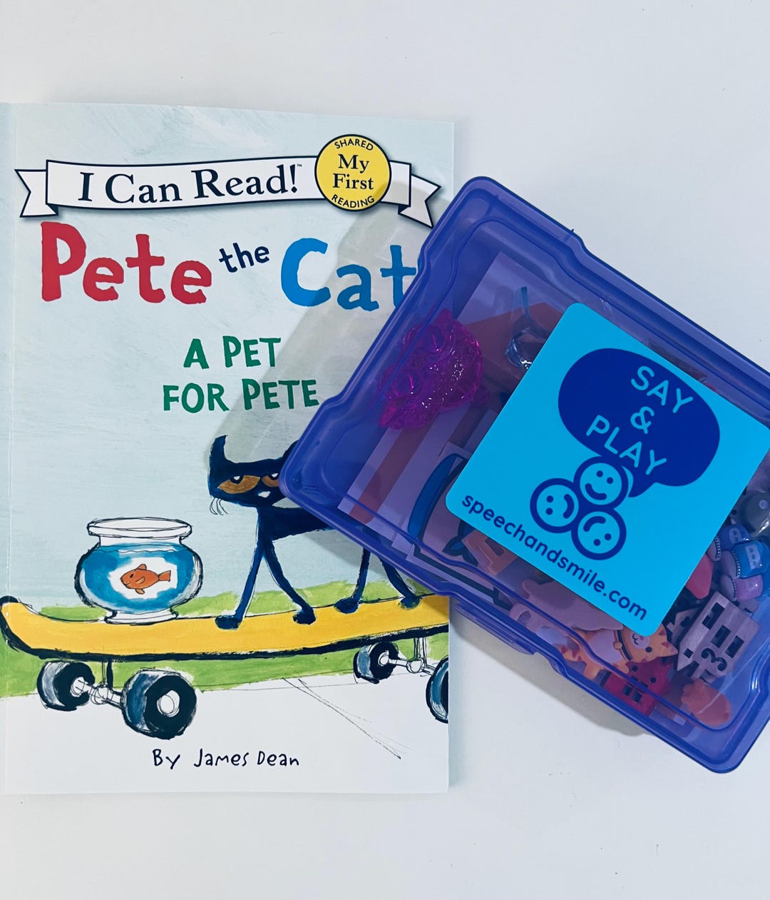 A Pet for Pete Book Objects Pete the Cat Story Kit Speech Therapy Mini ...