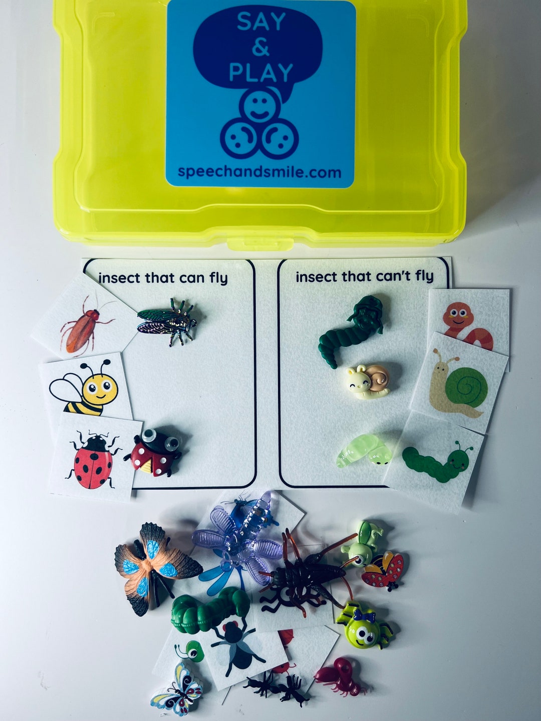 Bug Sorting Task Box | Speech Therapy Insect Sorting Spring Preschool ...