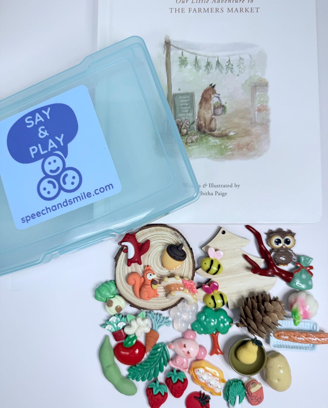 Say and Play Farmers Market Book and Story Kit Mini Objects for Speech ...