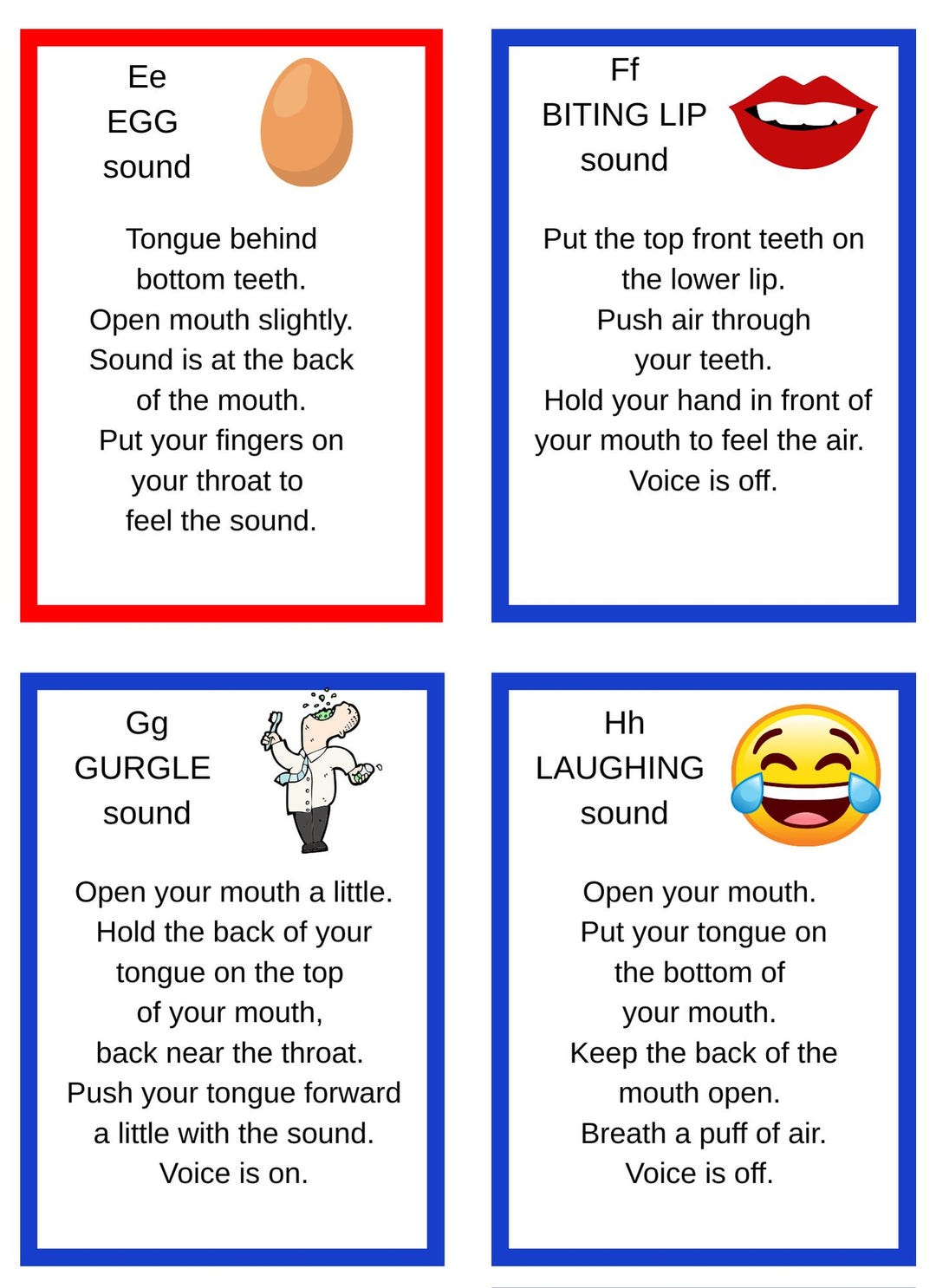 Alphabet Cue Cards Printable Alphabet Digital Download - Beginning ...