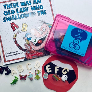 There Was an Old Lady Who Swallowed the Alphabet Book-story Props ...