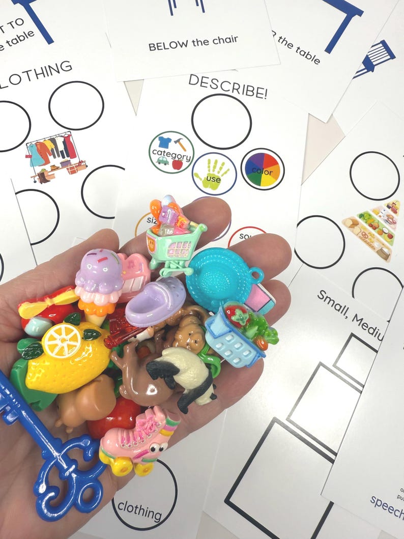 LANGUAGE Task Box With Mini Objects Speech Therapy Activity Box ...