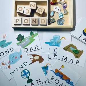 Spelling Set CVC With Tray Spelling Cards Mini Objects Speech Therapy ...