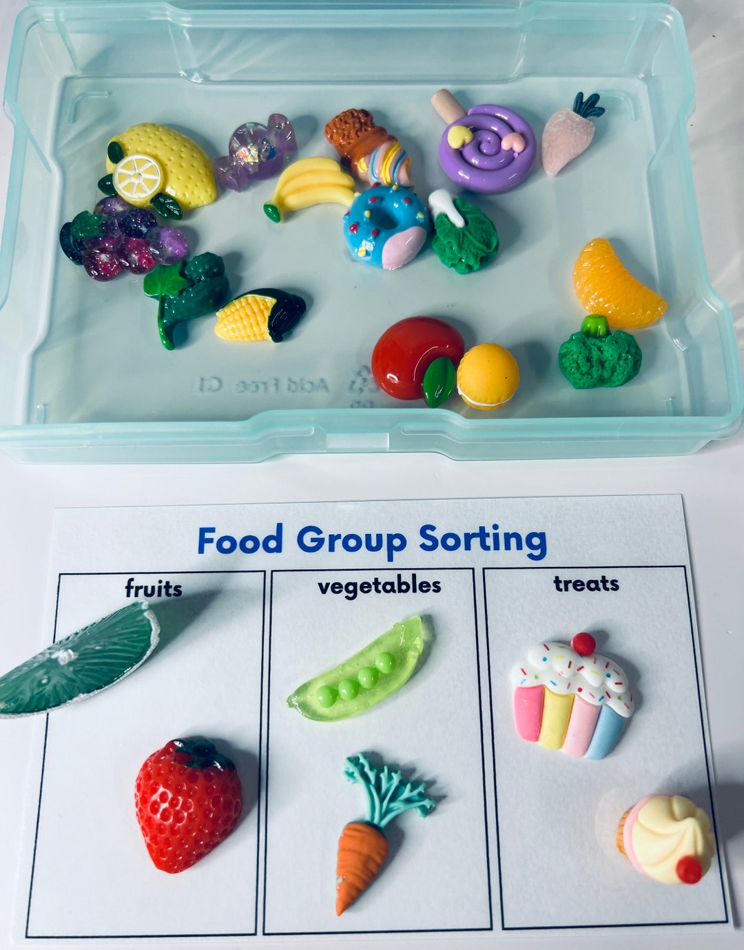 Food Sorting Task Box – Mini Object Manipulatives for Preschool ...