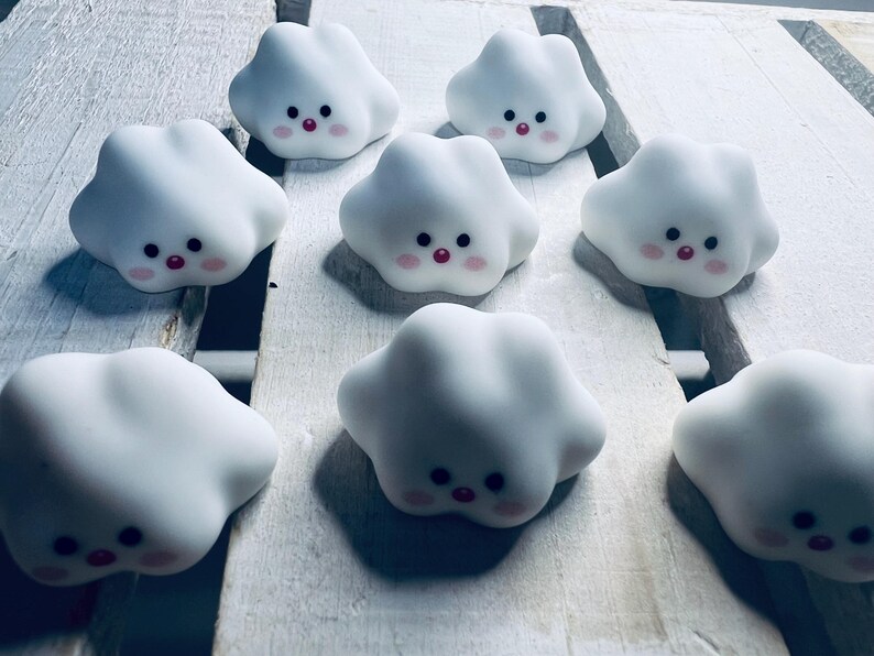 Mini Puffy White Cloud Trinket Weather Miniature Objects Speech Therapy ...