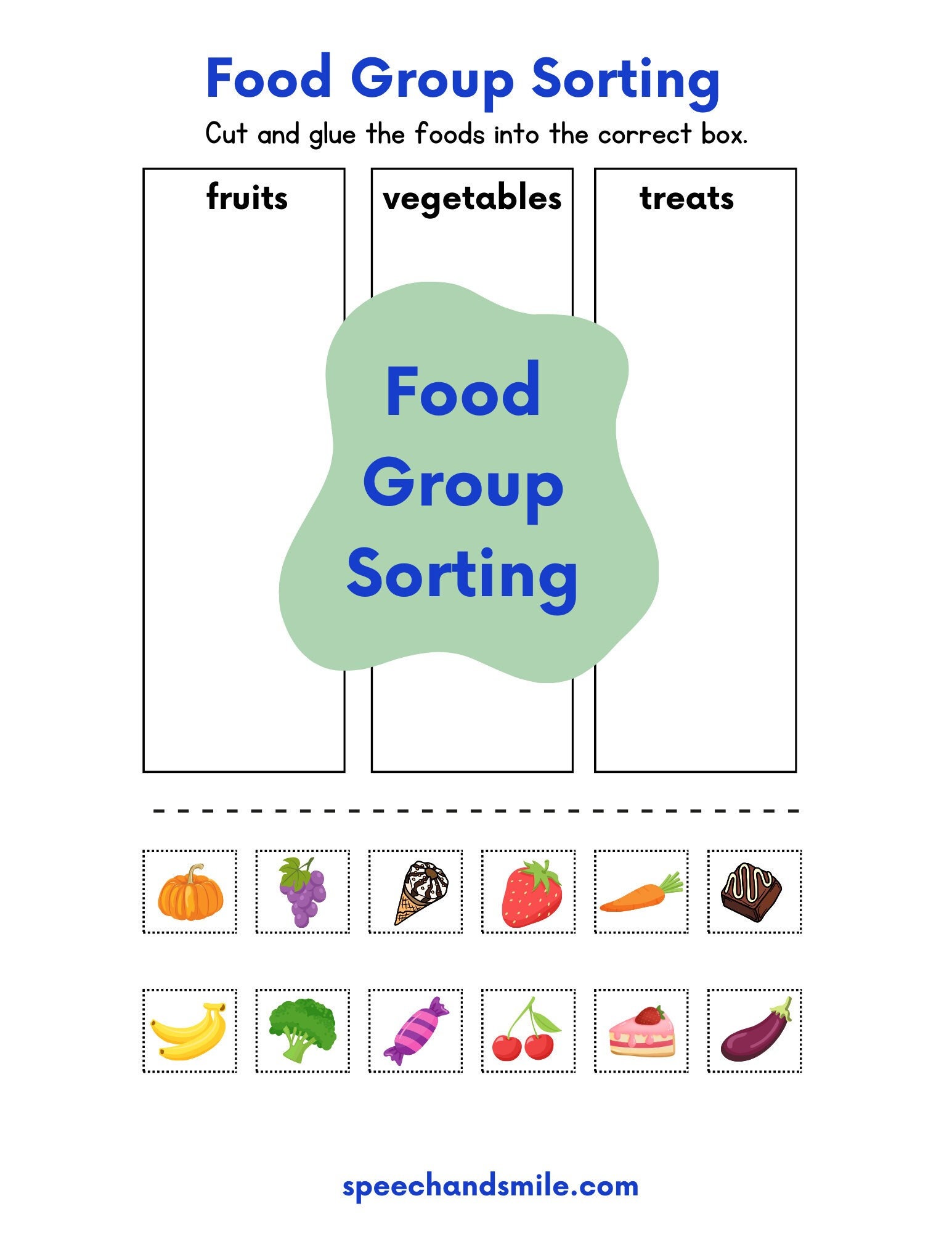 Food Sorting Activity Worksheet - PRINT & PLAY Preschool Sorting ...
