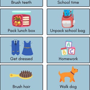 Visual Schedule With Cards and Make Your Own Cards Digital Download ...