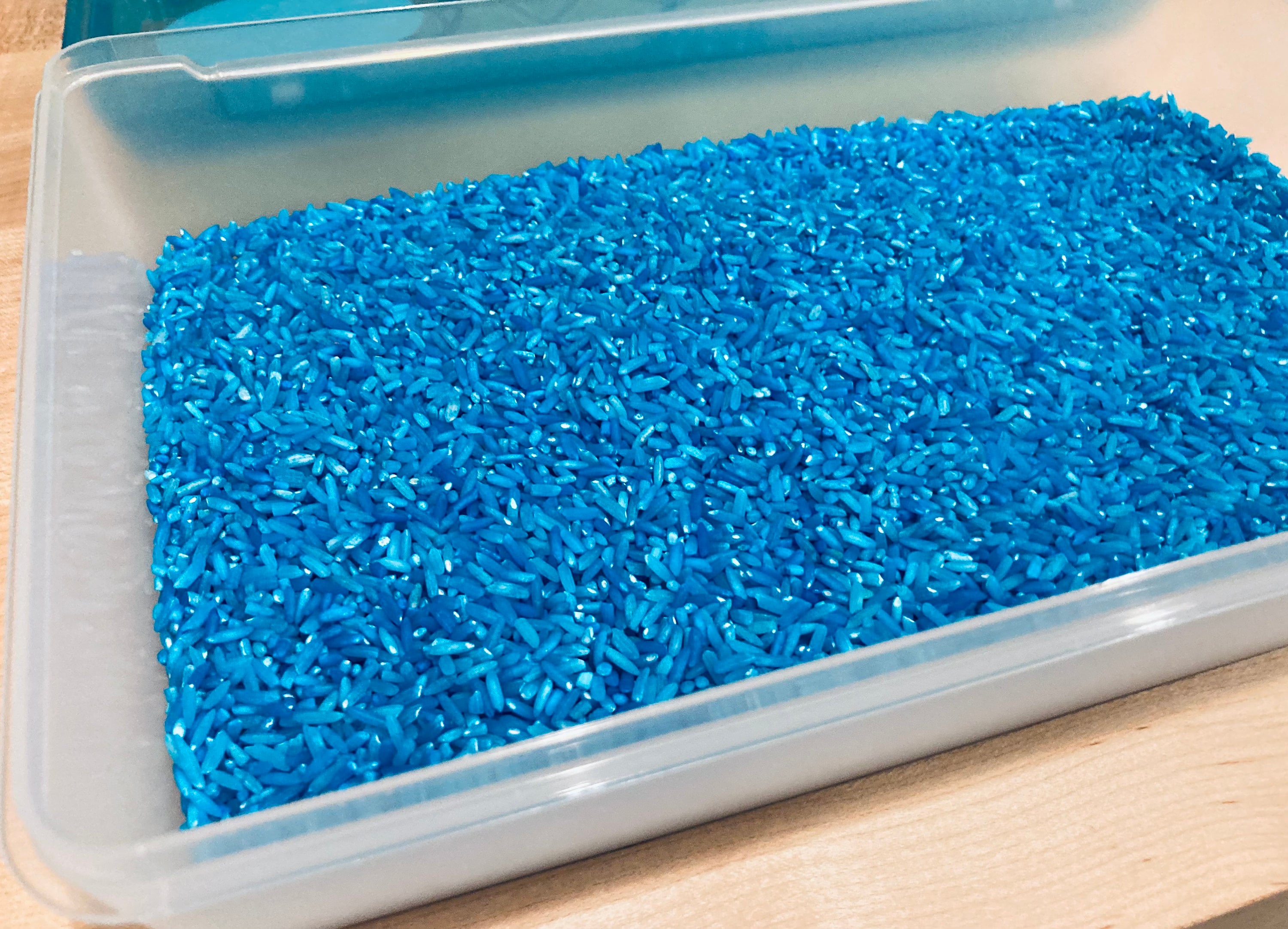 Sensory Box-portable-colored Sensory Rice-sensory Play-sensory - Etsy