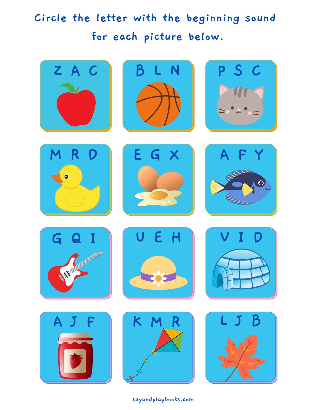 Printable Book Activities for the Alphabet Book Preschool Print and ...