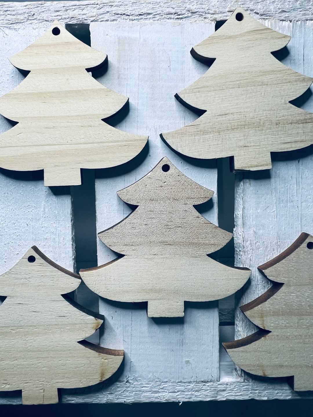 Woodcut Pine Tree Object Miniature Woodland Trinkets Speech Therapy ...