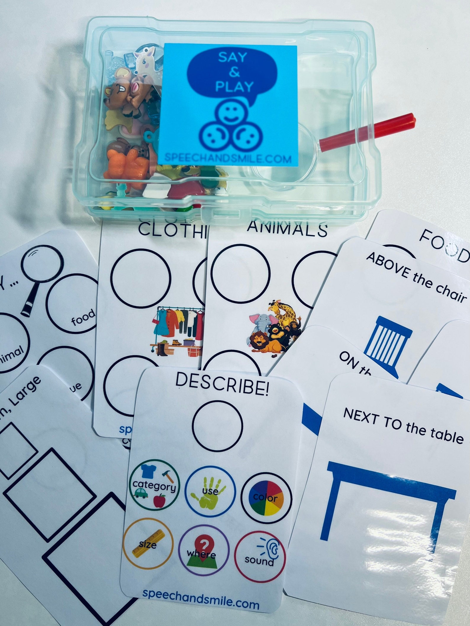 LANGUAGE Task Box With Mini Objects-speech Therapy Activity Box ...