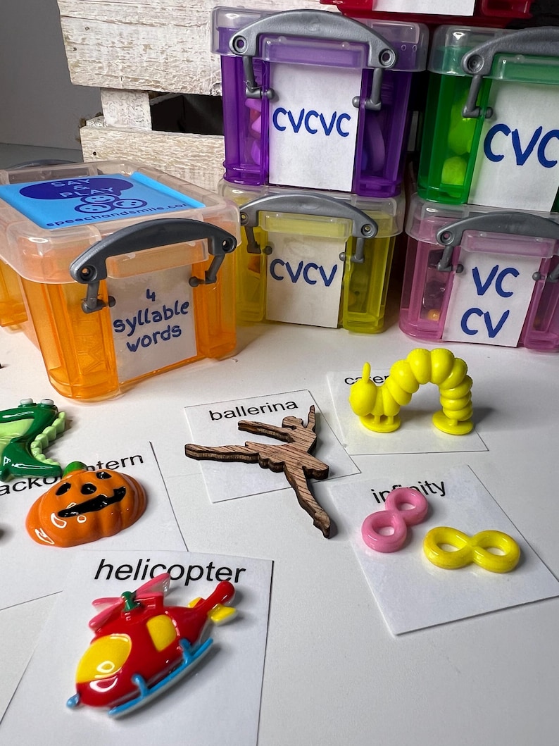 Mini Object Words for Speech Therapy Apraxia Objects Cv-vc, Cvc, Cvcv ...