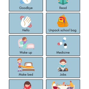 Visual Schedule With Cards and Make Your Own Cards Digital Download ...
