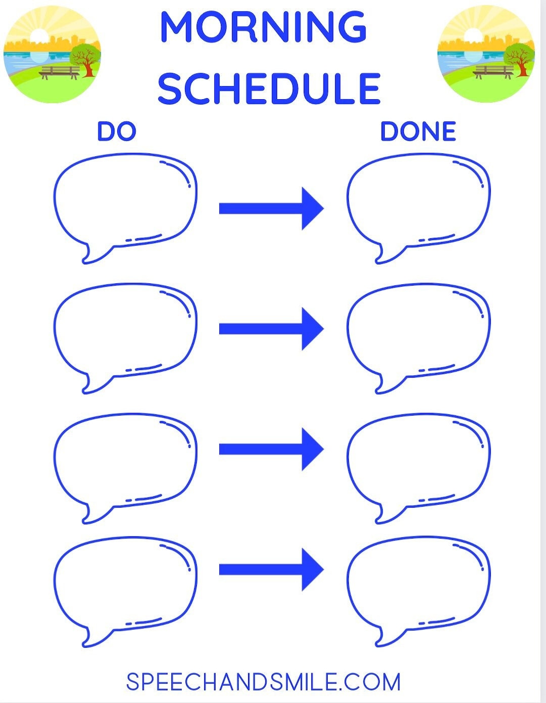 Visual Schedule Chart-daily Routine Chart-do DONE Move Chart-speech ...