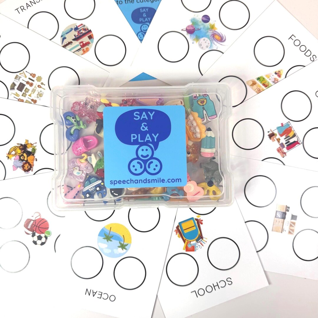 Sorting Task Box With Mini Objects | Speech Therapy Activity Box | Language Concepts Preschool ...