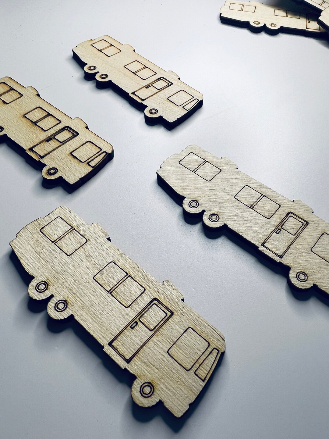 Miniature Camper Object RV Camper Shape Camping Objects Laser Cut ...