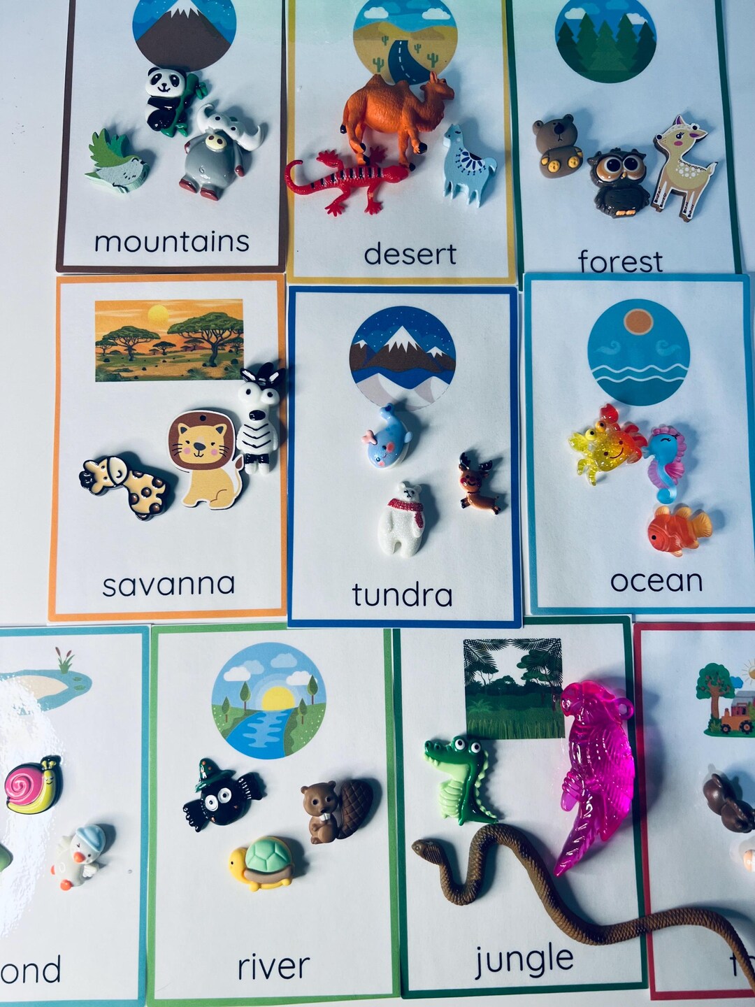 Animal Habitats Kit With Mini Animal Trinkets LANGUAGE Task Box Objects ...