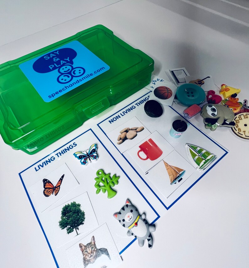 LIVING NONLIVING Preschool SCIENCE Task Box With Mini Objects - - Etsy