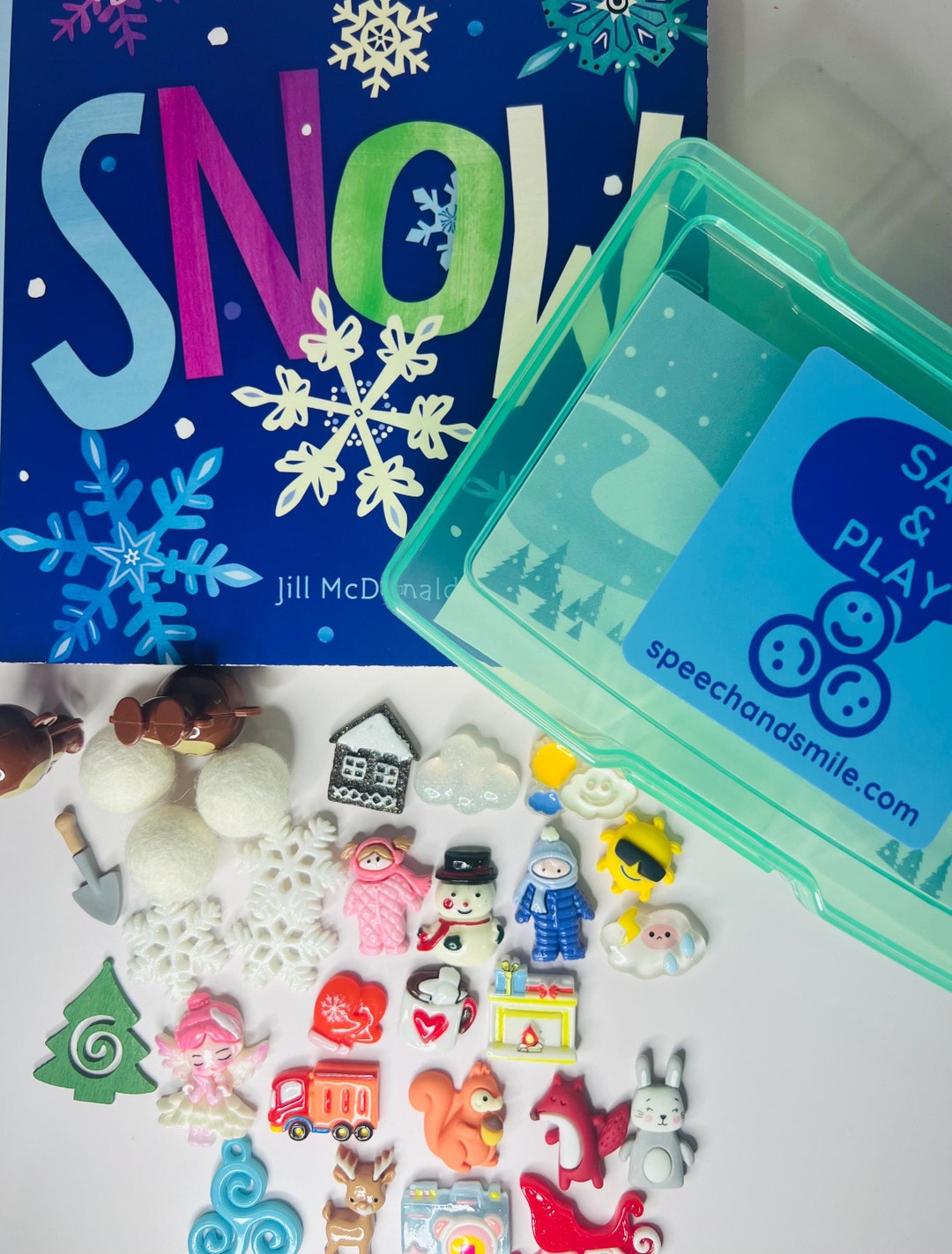 SNOW Story Kit With Mini Objects Speech Therapy Winter Theme Trinkets ...