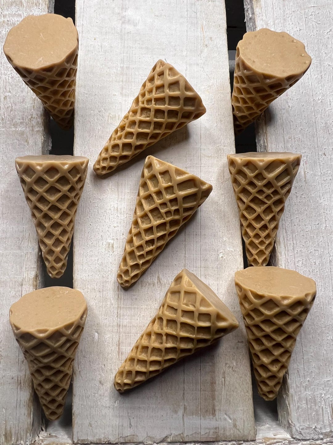 Miniature Cone Mini Ice Cream Cone Trinket Faux Sugar Cone Alphabet ...