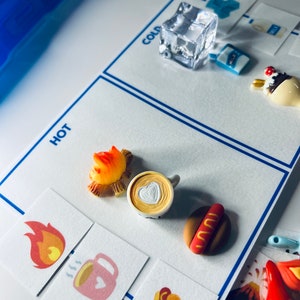 TEMPERATURE Preschool SCIENCE Sort Hot Cold Task Box With Mini Objects ...