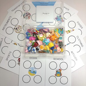 Sorting Task Box With Mini Objects | Speech Therapy Activity Box ...