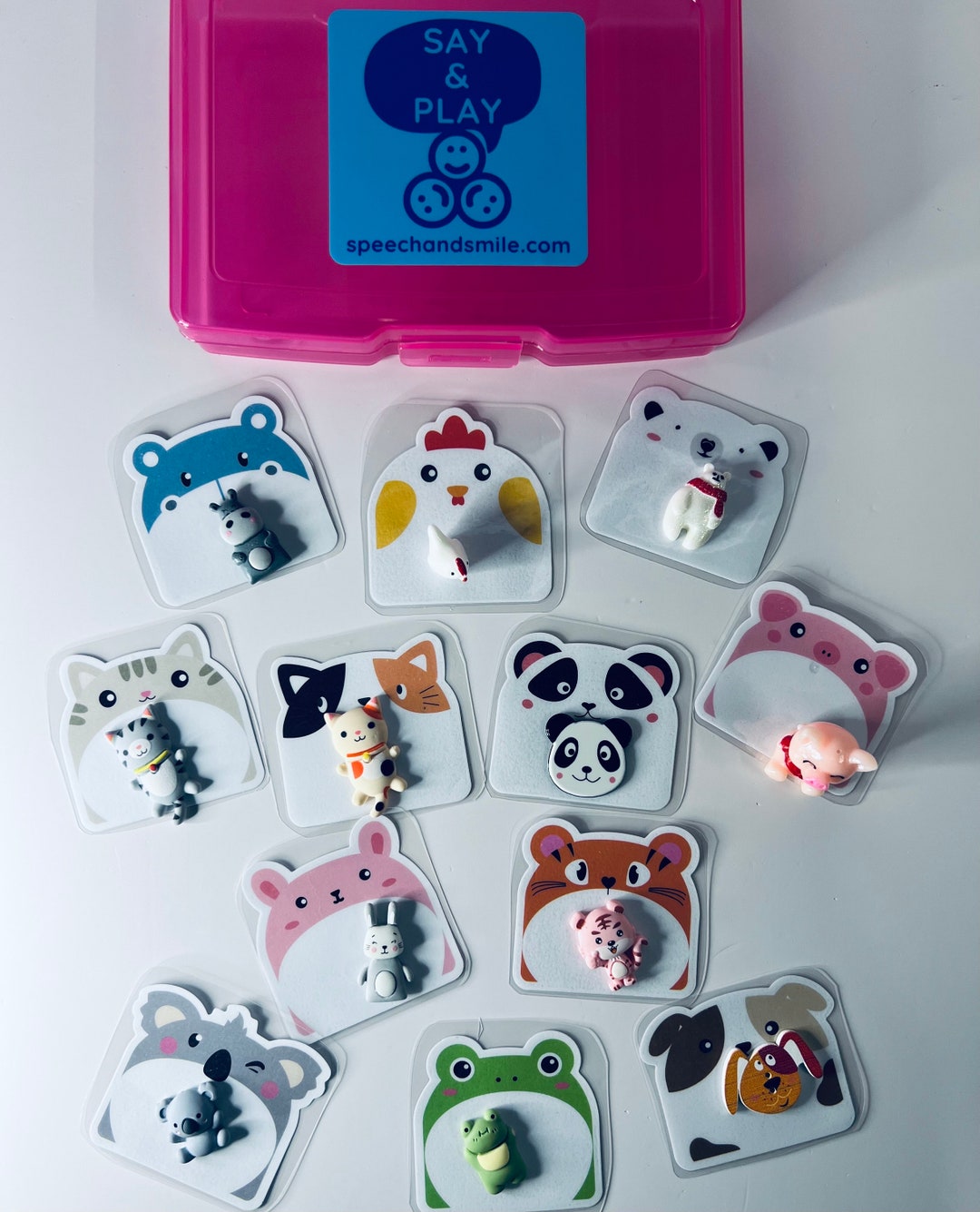 Matching Animals Task Box Animal Mini Objects Speech Therapy Mini ...