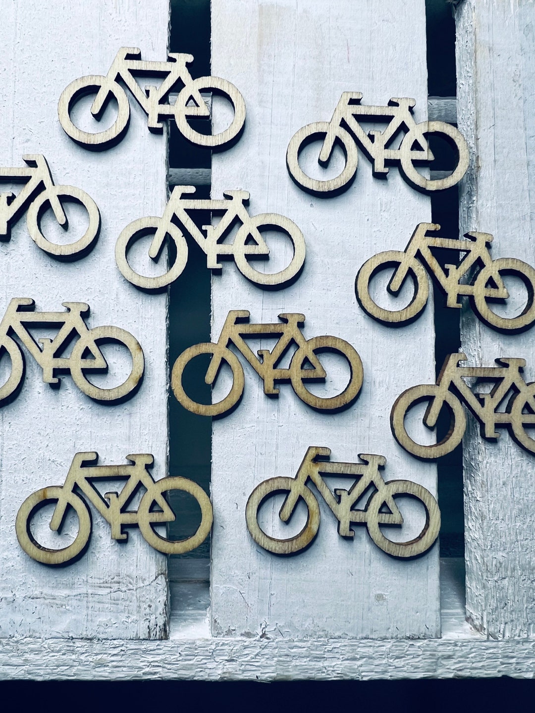 Bike Woodcut Shape Bicycle Montessori Alphabet Objects Miniature Bike ...