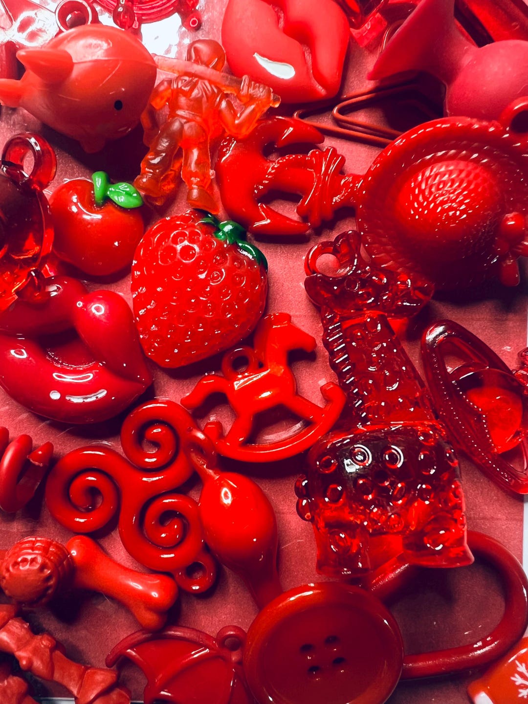 RED Color Sort Trinkets by Color With Card Sorting Mini Objects Learn ...