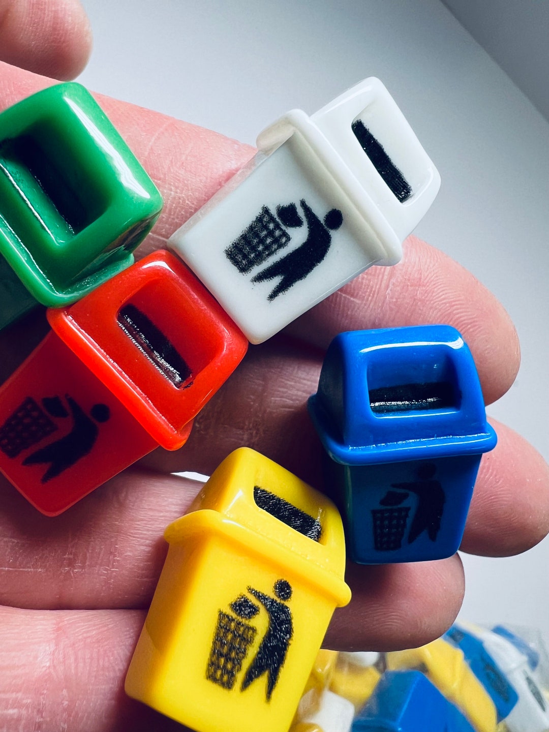 Mini RECYCLE Trinket Dollhouse Recycle Miniature Trash Can Mini Object ...