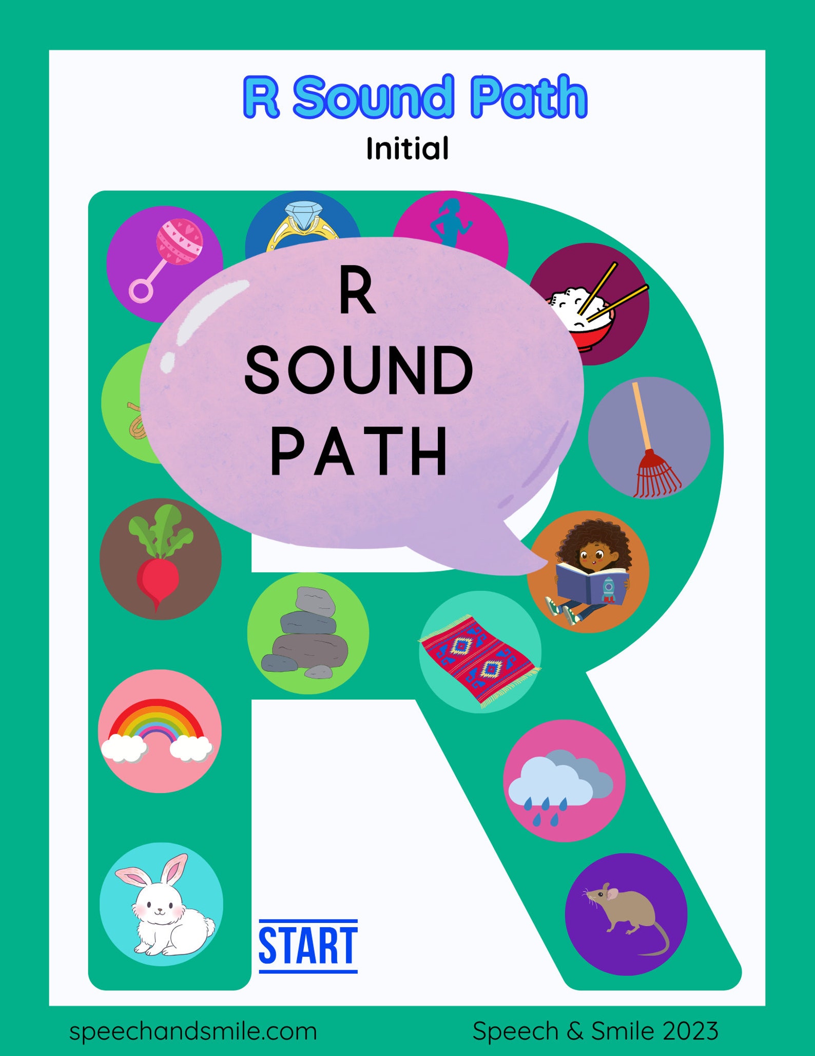 R Sound Worksheet-sound Path /R/ Speech Therapy-articulation Games ...
