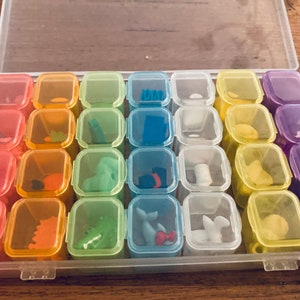 Color Sorting Objects in Case- Sorting Activity-rainbow Trinkets for ...