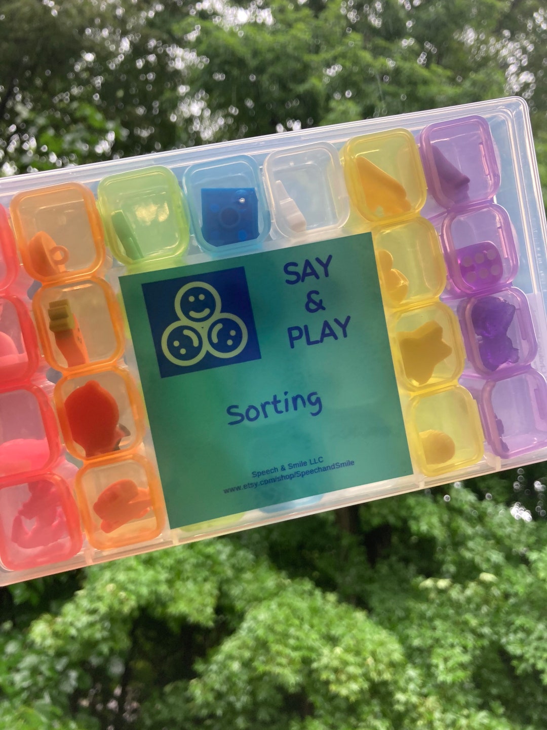 Color Sorting Objects in Case- Sorting Activity-rainbow Trinkets for ...