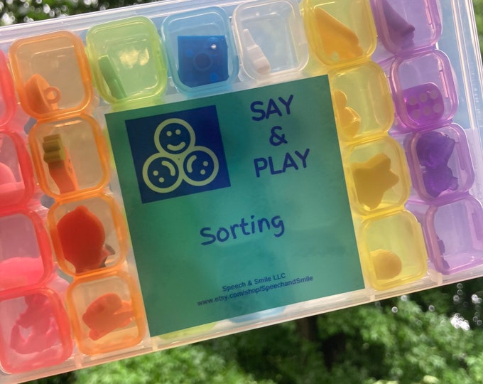 Color Sorting Objects in Case- Sorting Activity-rainbow Trinkets for ...