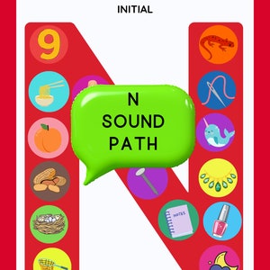 N Sound Printable Sound Paths for Speech Therapy- Articulation Games ...