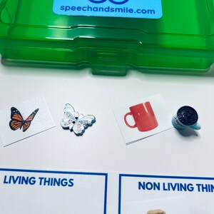 LIVING NONLIVING Preschool SCIENCE Task Box With Mini Objects - Sort ...