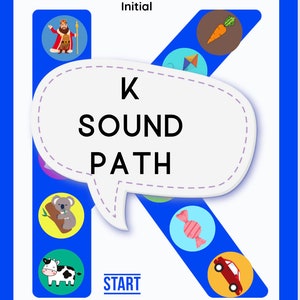 K Sound Printable Sound Paths for Speech Therapy- Articulation Games ...
