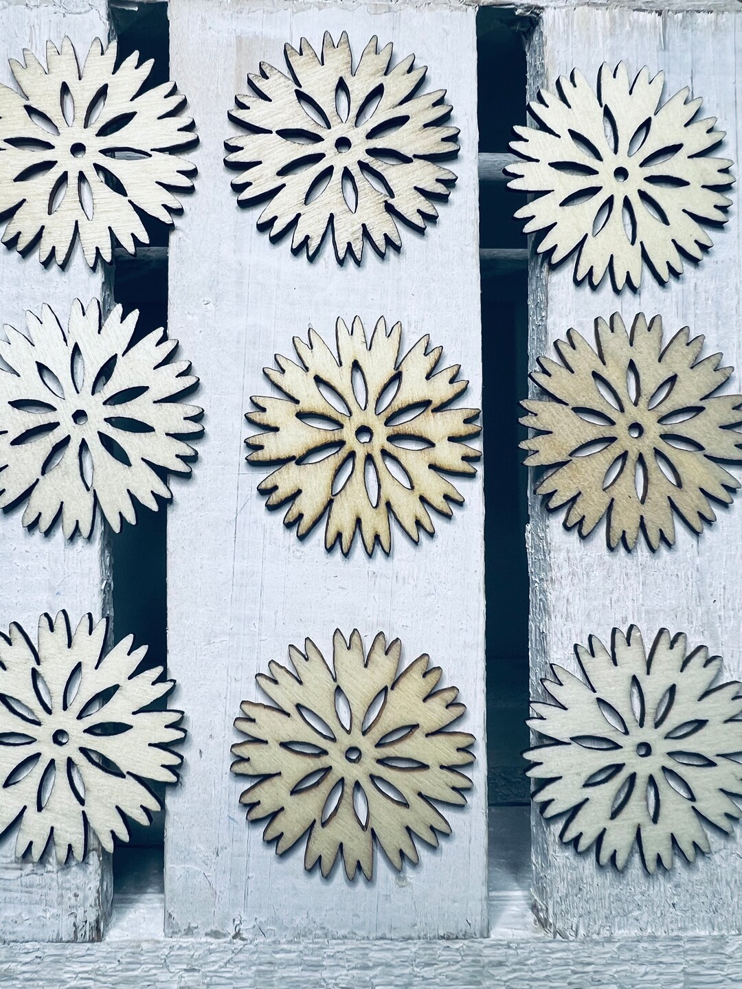 Woodcut FLOWER for Crafts Mini Objects Speech Therapy Objects Trinkets ...