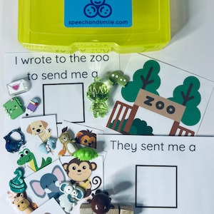 Dear Zoo Story Kit Speech Therapy Mini Objects Zoo Book Preschool Book ...