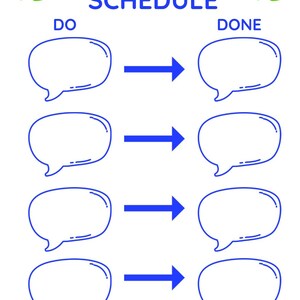 Visual Schedule Chart-daily Routine Chart-do DONE Move Chart-speech ...