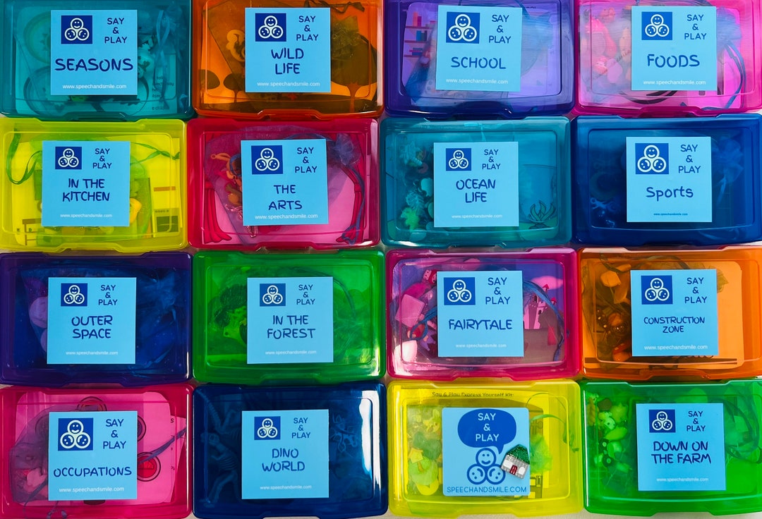 THEME MINI OBJECTS Kit Pick Your Theme Speech Therapy Say and Play ...