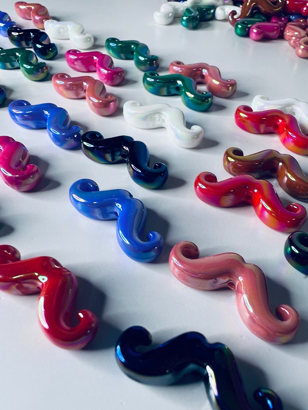 Miniature Mustache Mini Objects Speech Therapy Mustache Beads Trinkets ...