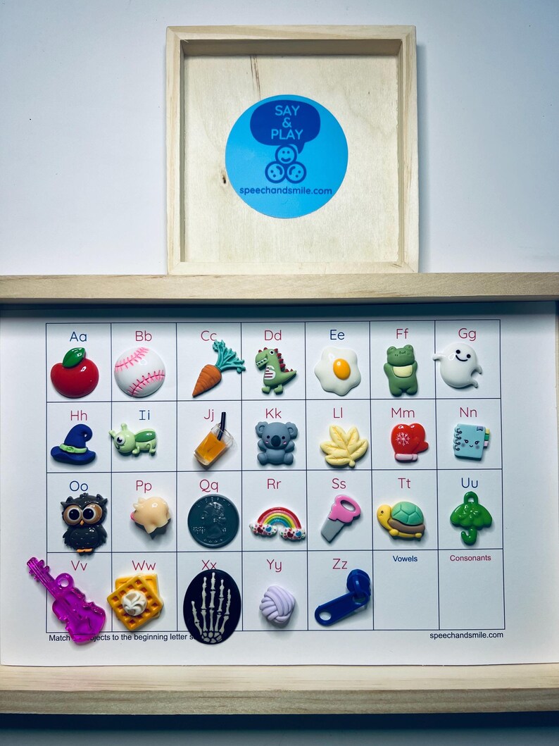 Alphabet Tray Set Montessori Objects Beginning Sounds Mini Objects ...