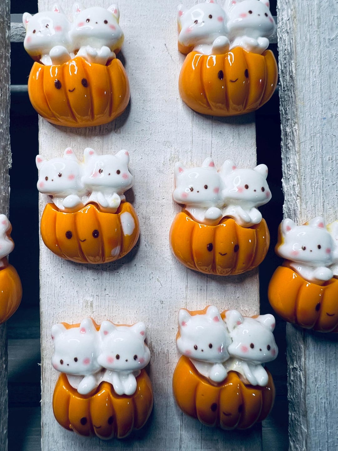 Miniature Cats in a PUMPKIN Trinket Halloween Minis Speech Therapy Mini ...